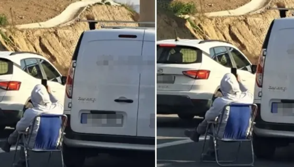Απίστευτο κι όμως κυπριακό: Έκατσε σε καρέκλα στη μέση του αυτο/δρομου ...
